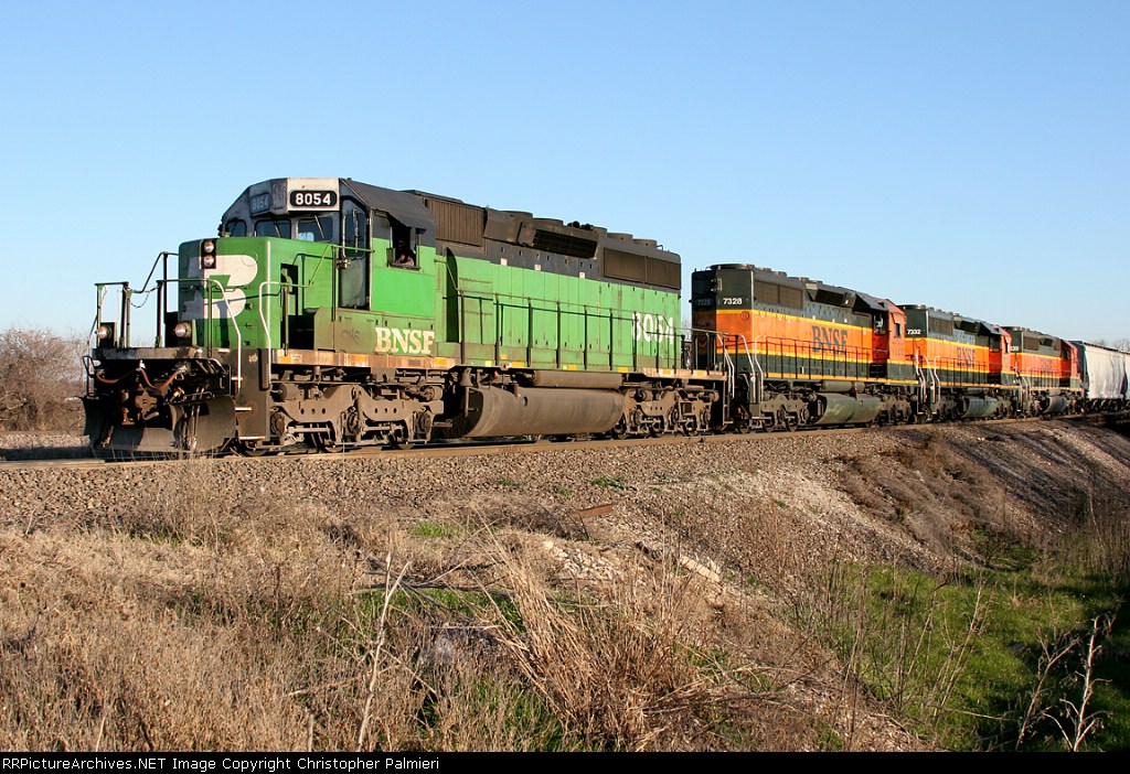 BNSF 8054, 7328, 7332, and 7839